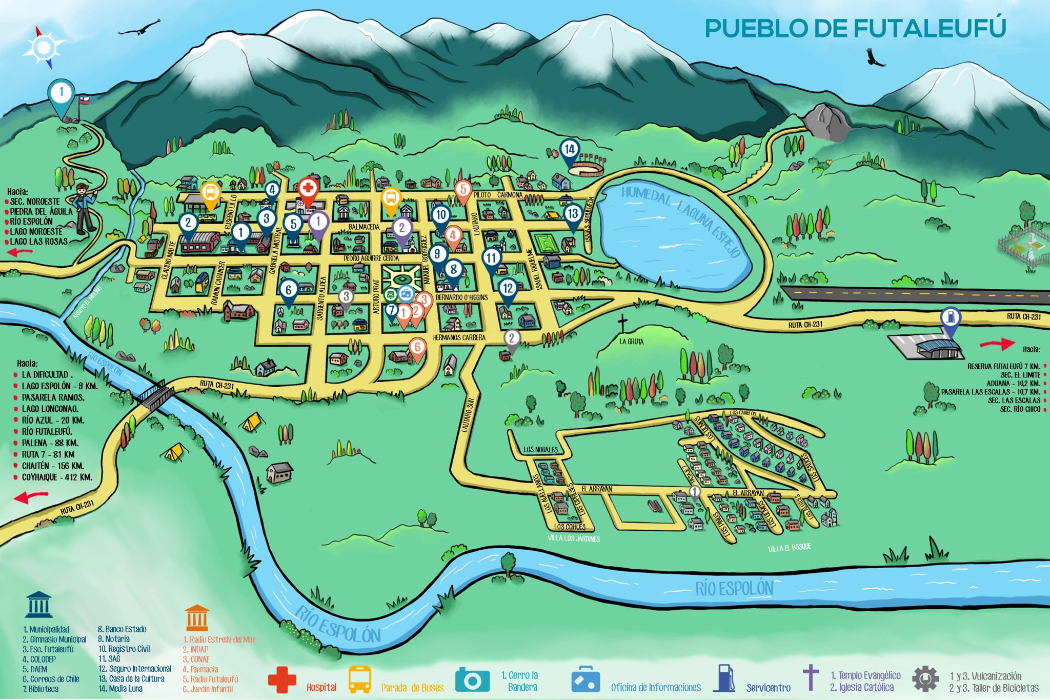 Mapa Futaleufú - LosLagos.Travel