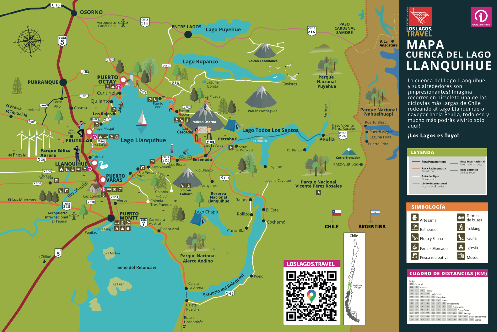 Mapa Cuenca Del Lago Llanquihue - LosLagos.Travel